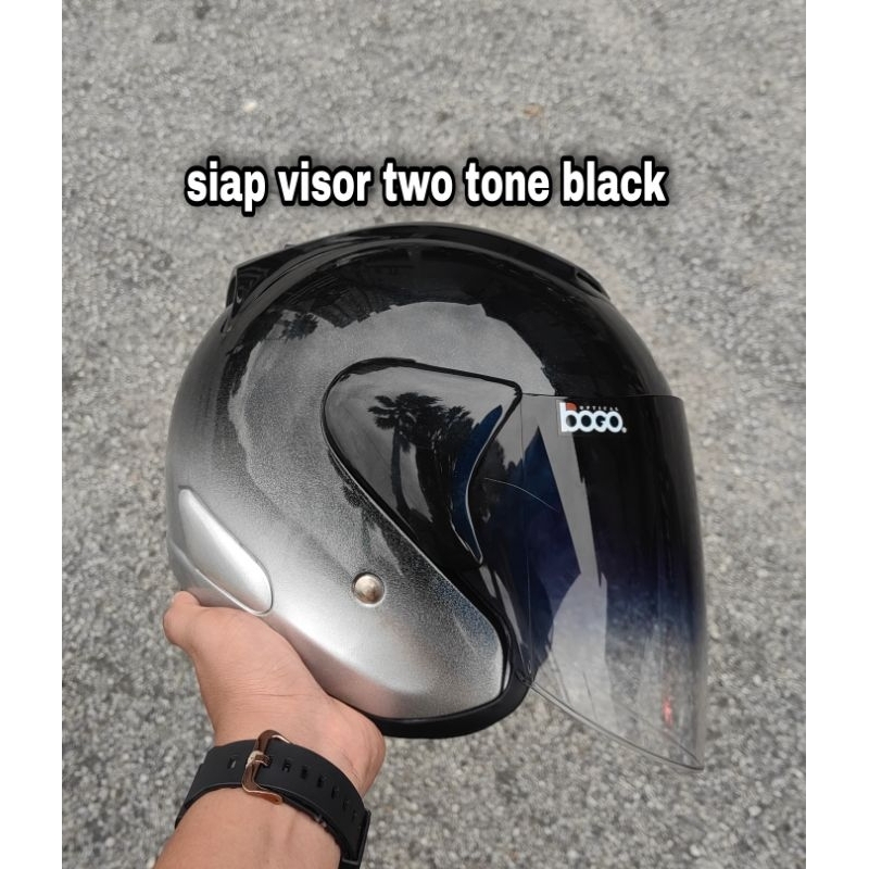 arc Ritz two tone silver siap visor two tone helmet | Shopee Malaysia
