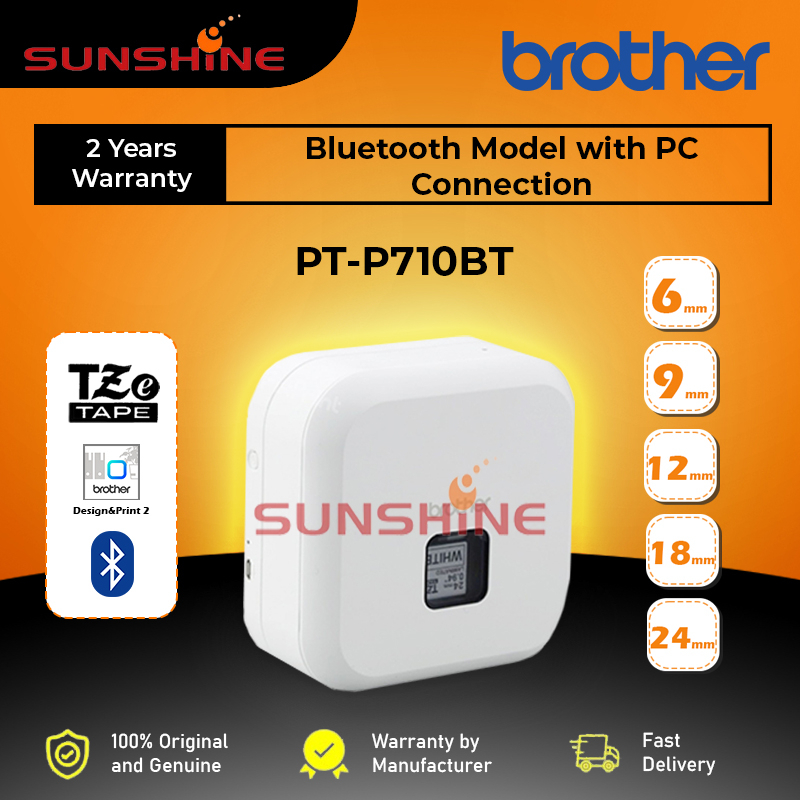 Brother PT-P710BT P-Touch Cube Smartphone Label Maker 710BT 710 P710 ...