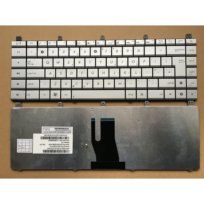 Original Asus N45 N45S N45SF N45SL N45VM N45V Silver Keyboard with ...