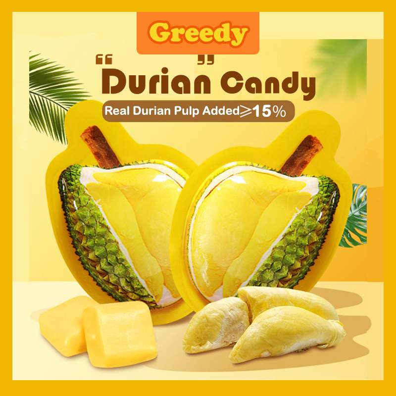 Durian Candy 15% Real Durian Pulp Added Soft Candy 榴莲糖15%真实榴莲果肉添加香浓榴莲软糖 ...