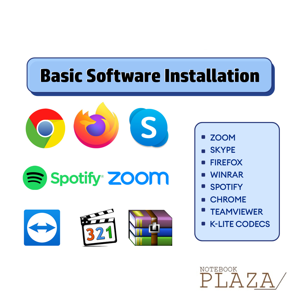 Basic Software Installation Service ( Chrome, Zoom, Firefox, Skype ...