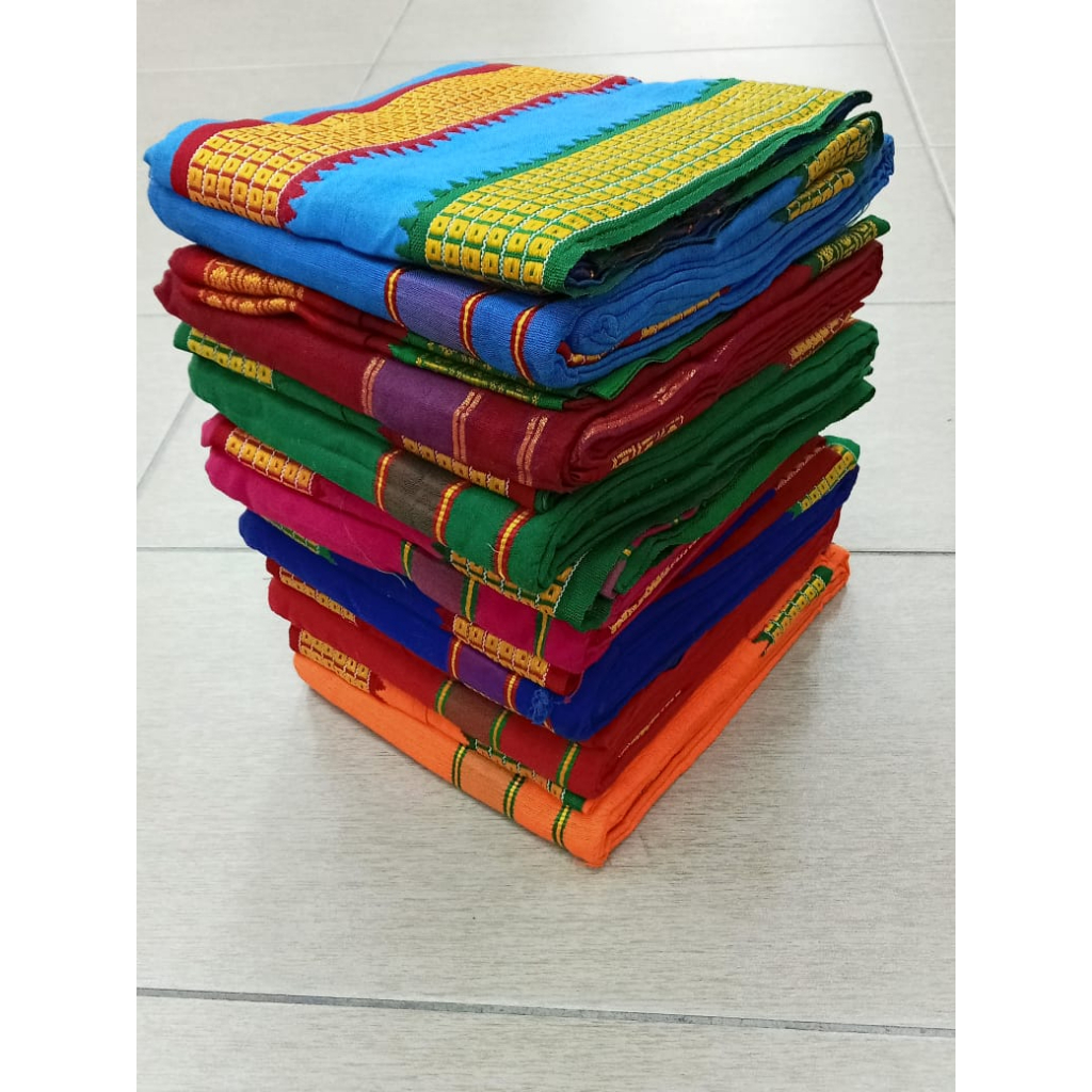 Krishna Veshti 8 x 4 Men's Color Dhoti/Vesti with Thundu Traditional ...