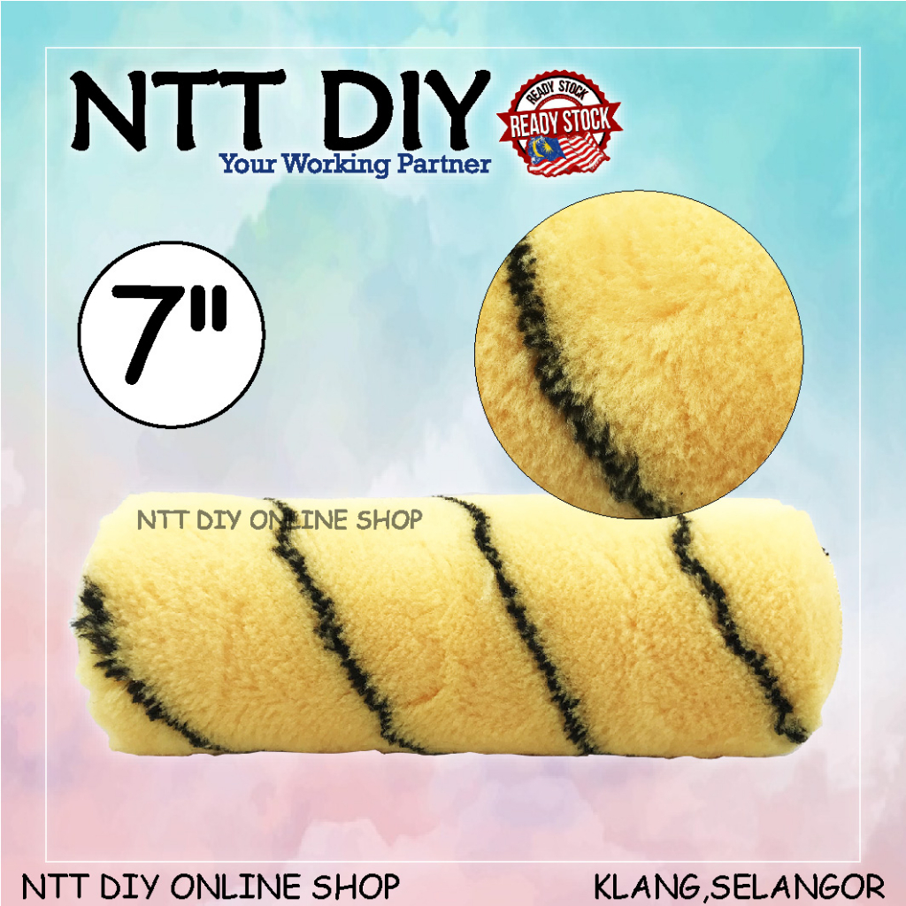 NTT DIY 7 Inch Tiger Line Paint Roller Refill [ Ready Stock ] | Shopee ...