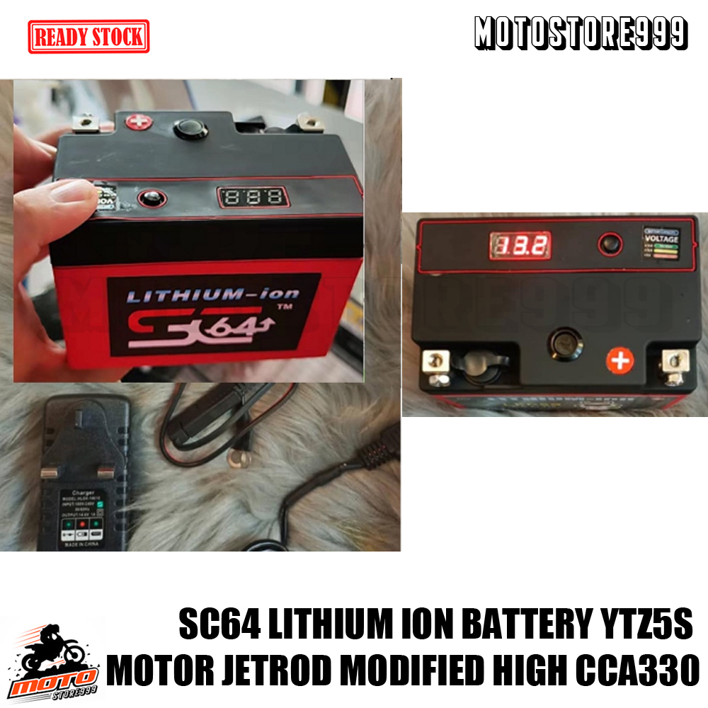 SC64 LITHIUM ION BATTERY YTZ5S SESUAI MOTOR JETROD MODIFIED HIGH CCA330 READY STOCK | Shopee ...