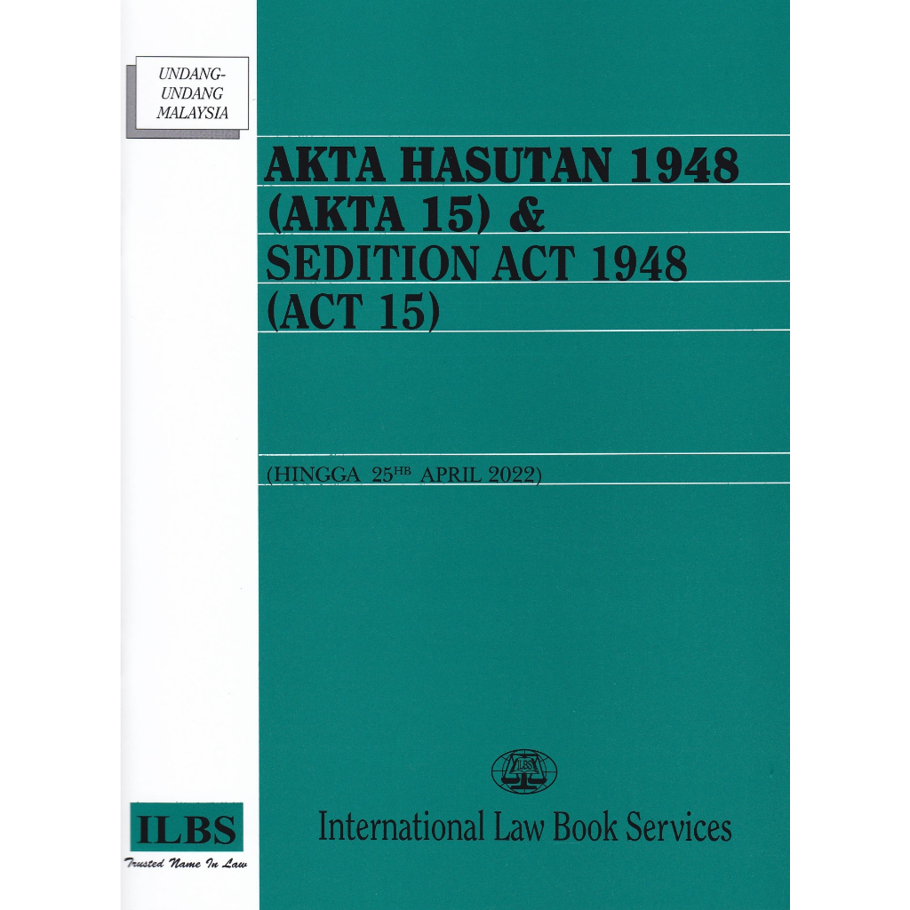 Akta Hasutan 1948 (Akta 15) [Hingga 25hb April 2022] | Shopee Malaysia