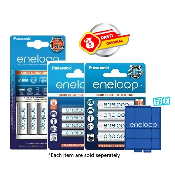 Panasonic Eneloop 1.5hrs Quick Charger with 4 AA TYPE 2000mah ...