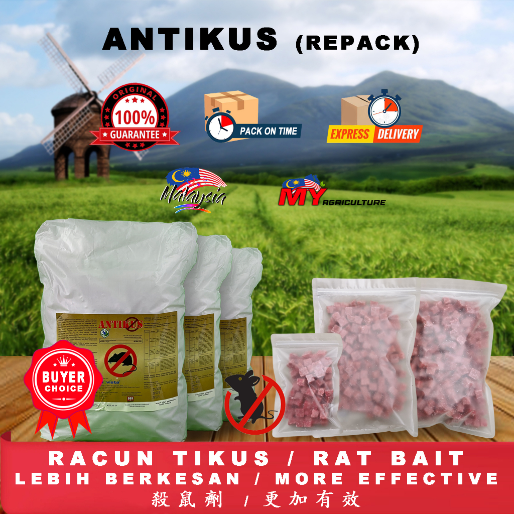 [REPACK 1KG] BIOVISTA ANTIKUS RACUN TIKUS RODENTICIDE - MY AGRICULTURE ...