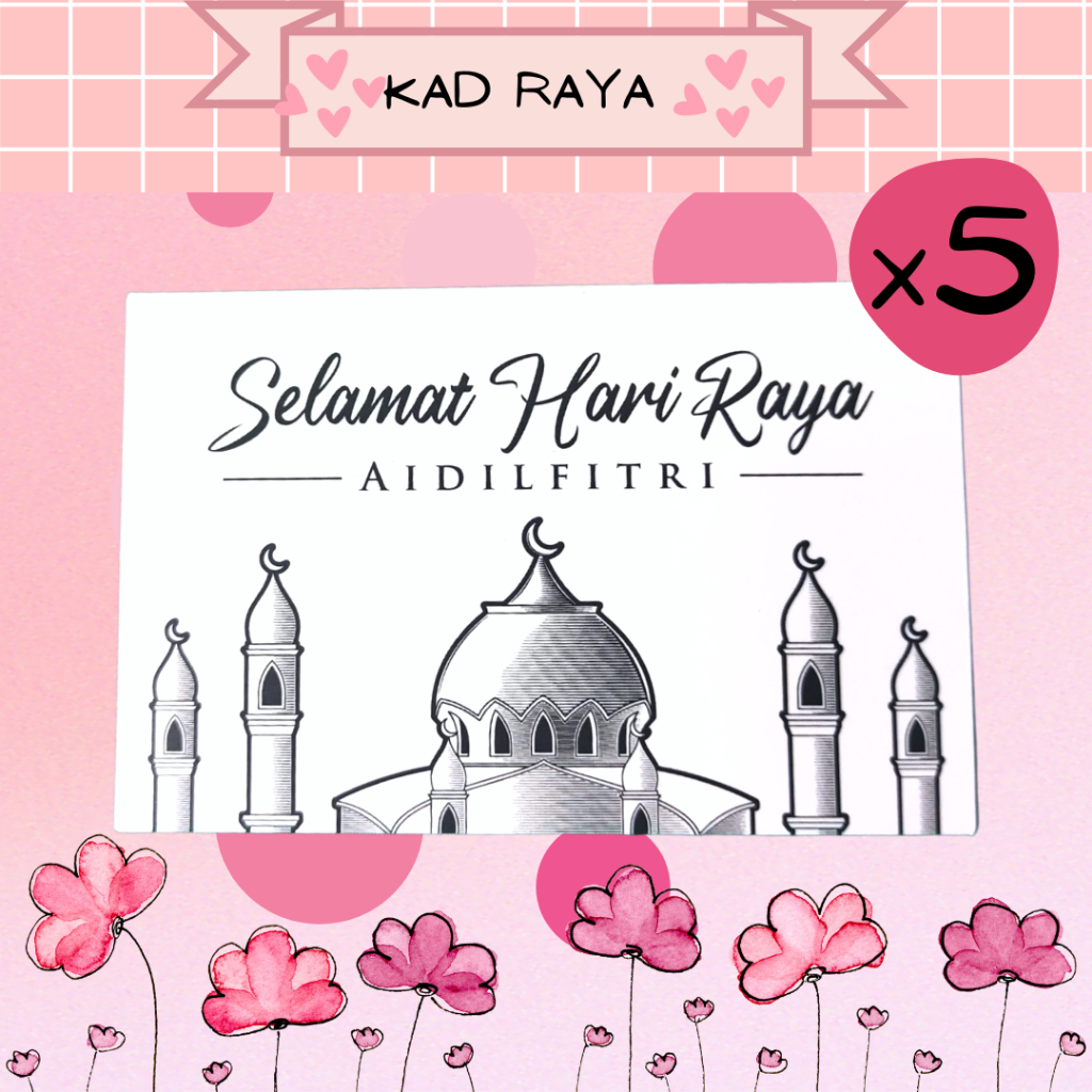 SPECIAL RAYA UNTUK ANDA SEISI KELUARGA DAN SAUDARA 5pcs Kad Hari Raya ...