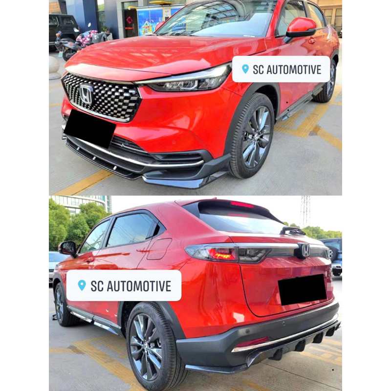 HONDA HRV 2022 2023 2024 FRONT SIDE REAR DIFFUSER LIP SET BODYKIT ...
