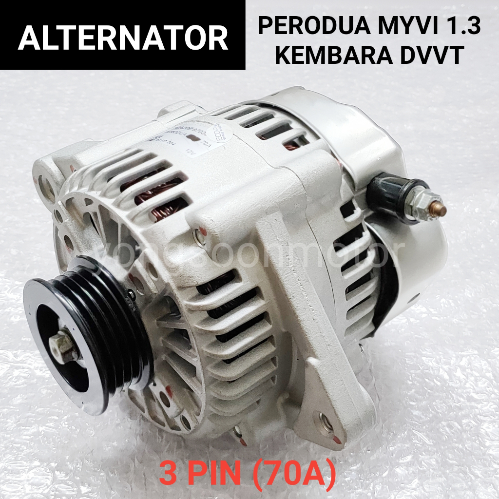 ALTERNATOR PDA209 970364 PERODUA MYVI 1.3, KEMBARA DVVT (3 PIN 70A ...