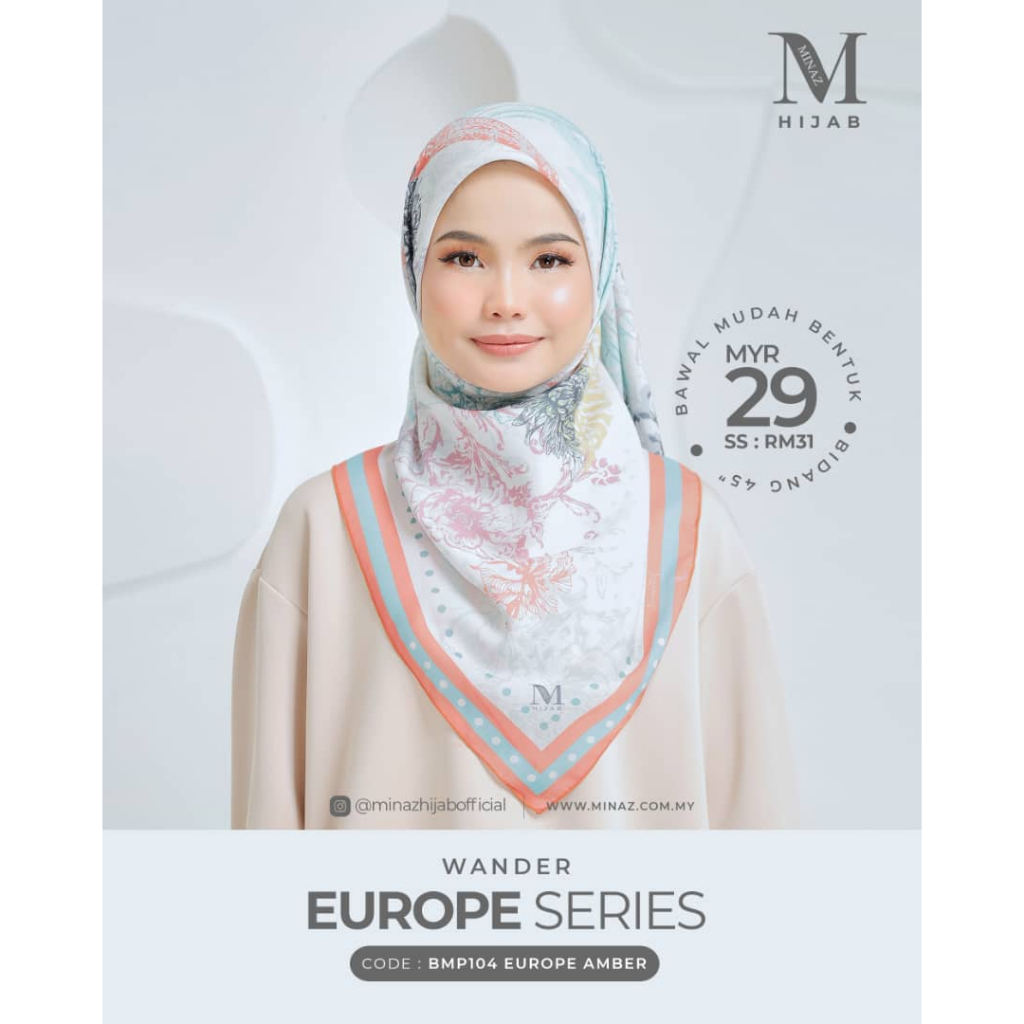 MINAZ HIJAB WANDER - Europe Series : Europe Amber (BMP104) | Shopee ...