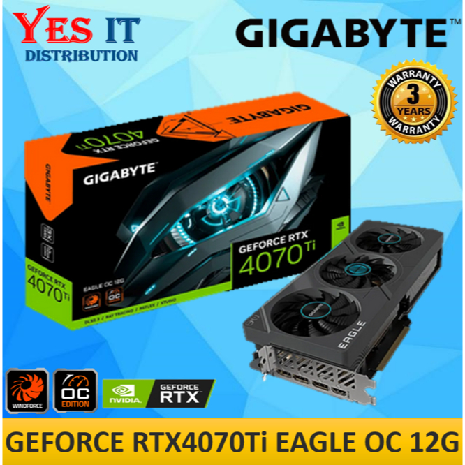 Gigabyte GeForce RTX4070Ti Eagle / Gaming OC 12GB GDDR6X Graphics Card ...