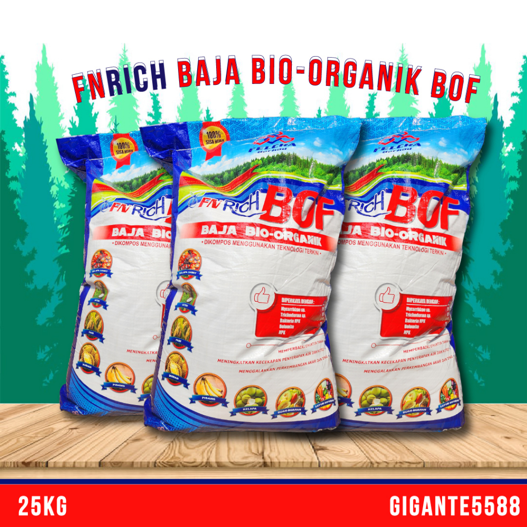 [25KG] FNrich baja bio-Organik untuk Durian Dan semua tanaman lain ...