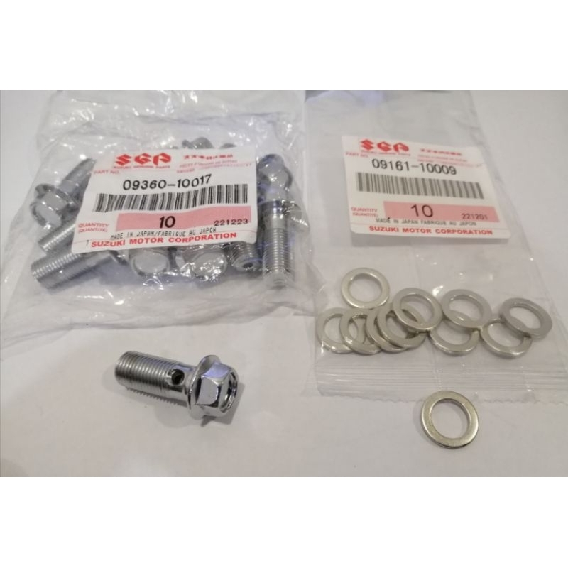 Master pump disk brake Bolt & Sealing washer Suzuki TXR 09360-10017/ ...