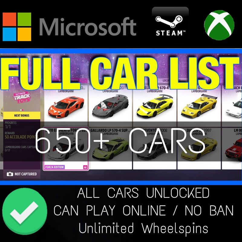 Forza Horizon 5 ALL CARS / CREDITS (ORIGINAL) [PC/STEAM/MICROSOFT ...