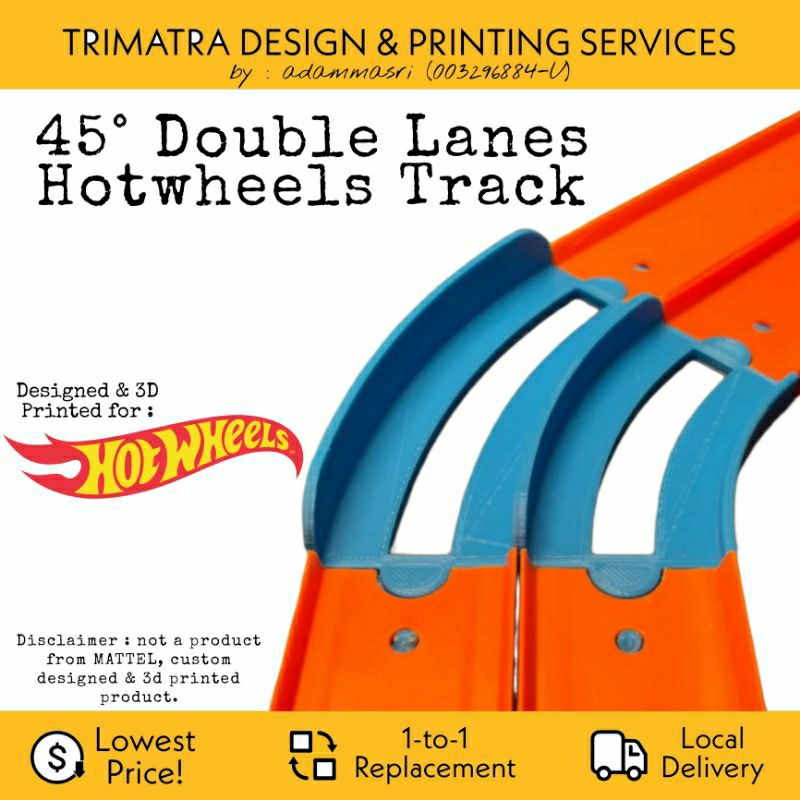 Hot Wheels 45 Degree Turn Track Double Lanes Hotwheels Builder System ...