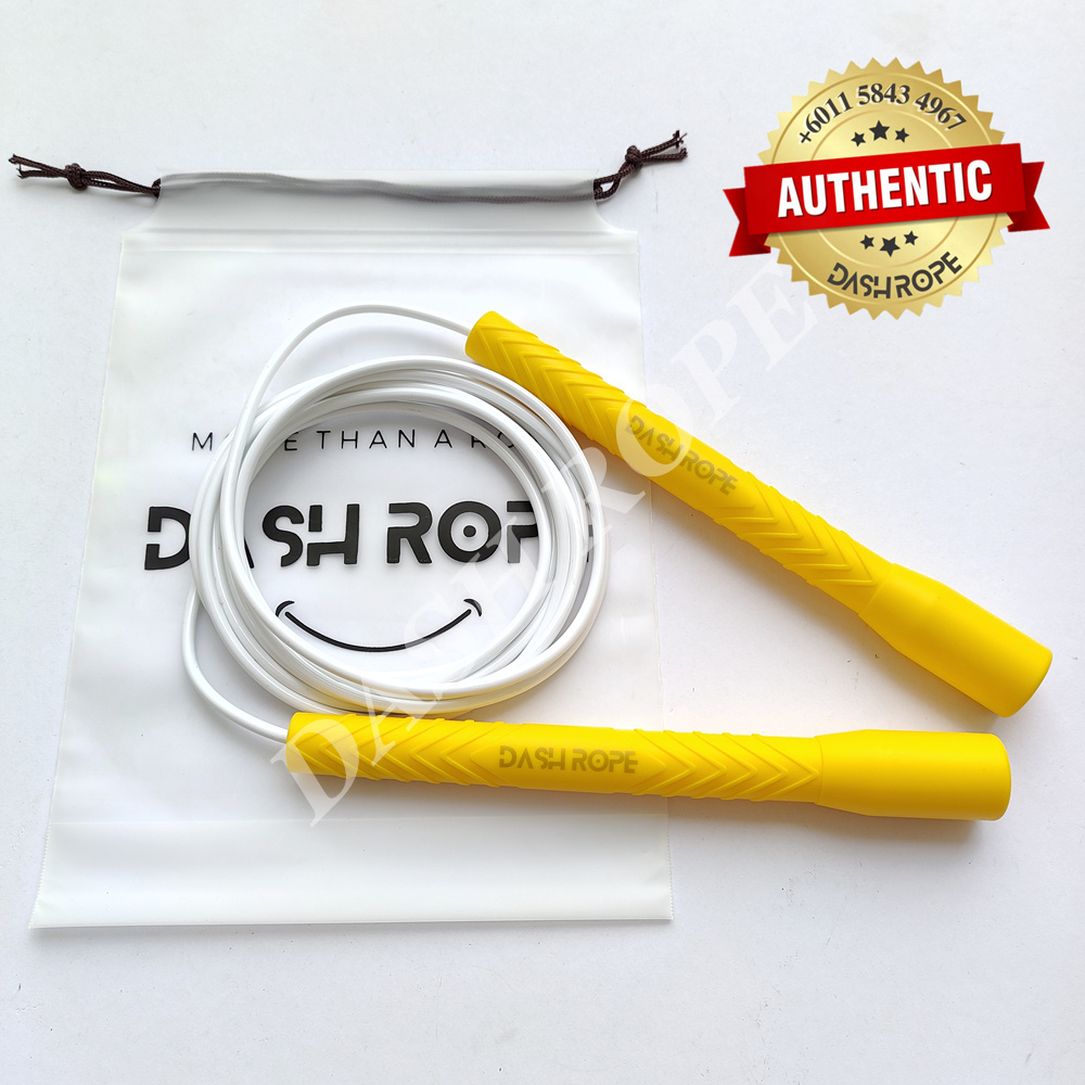 DASHROPE Shuffle 4mm Licorice Jump Rope Long Handle Freestyle Skipping ...