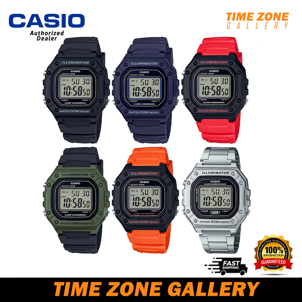 Casio Digital Series Unisex Watch W-218H-1A / W-218H-2A / W-218H-3A / W ...