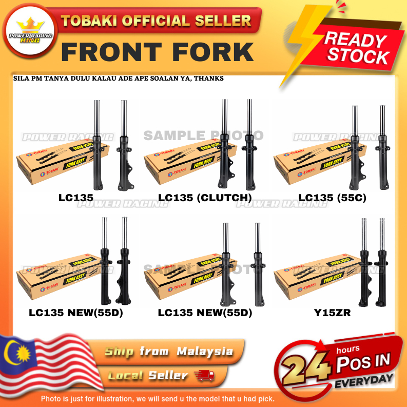 LC135 4S 5S/ 5YP/ 55C/ 55D/ CLUTCH/ Y15ZR TOBAKI FRONT FORK/ ABSORBER DEPAN Y15 Y SUKU V8 FI V1 ...