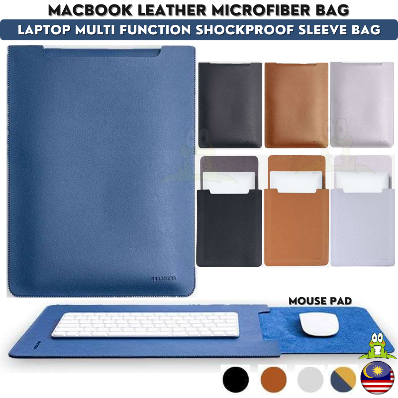 PU KULIT MICROFIBER Beg Lengan Laptop Kalis air Sarung Mousepad Beg ...