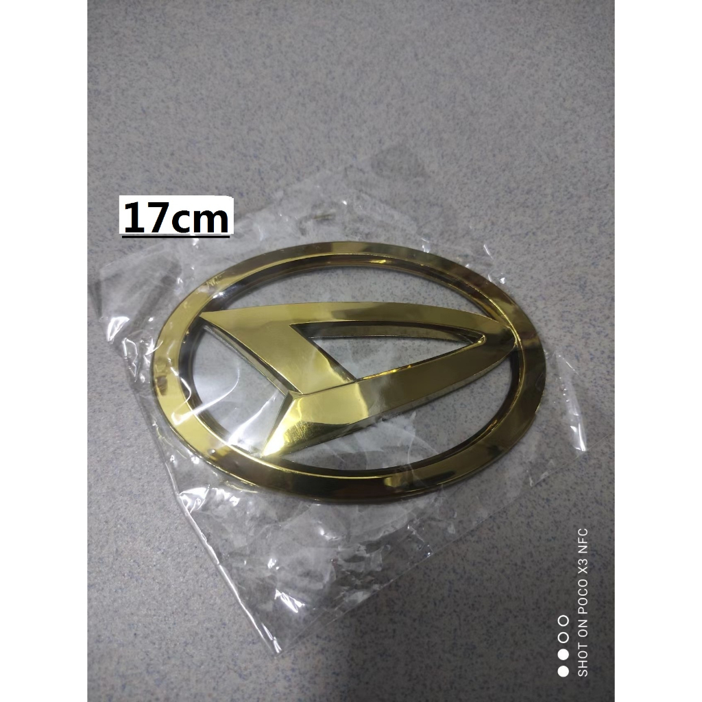 ATIVA Daihatsu PERODUA Carbon Black Chorme Gold DUAL VVTi Emblems Logo ...