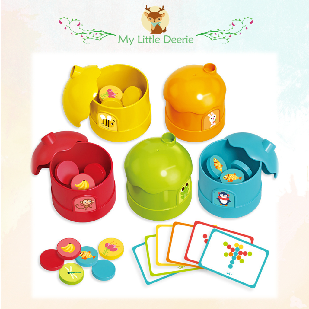 Colour Sorting Mini House Children Kids Number & Counting Toy | Shopee ...