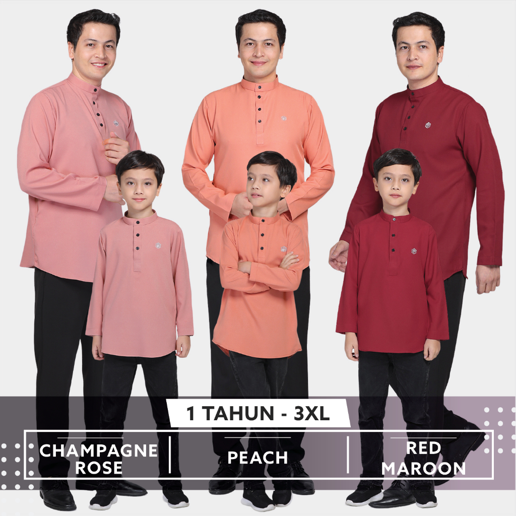 Iqrac Kurta BILAL : Sedondon Anak Dan Ayah (PEACH | RED MAROON ...