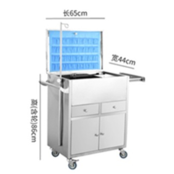 Stainless Steel Medical 86x44x65cm Cart Trolley 3 Tier Wheel Nursing ...