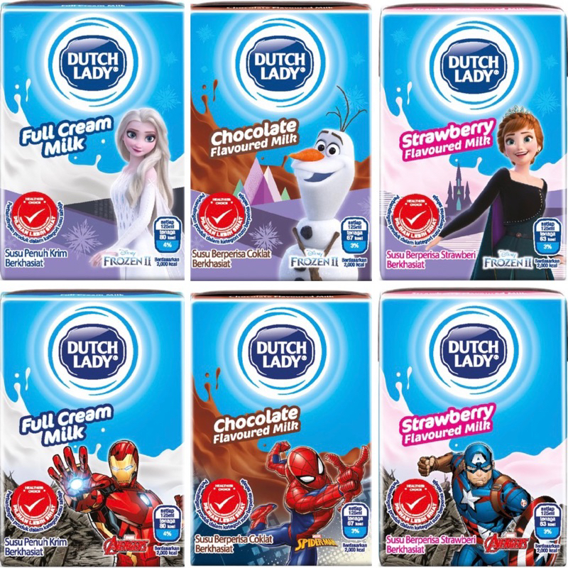 Dutch Lady Milky Frozen / Marvel (125ml x 4) | Shopee Malaysia