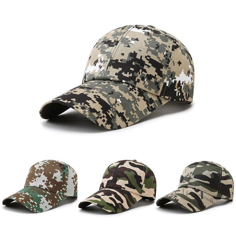 Topi Askar Army Cap Adjustable Cap Mesh Tactical Military Fishing ...