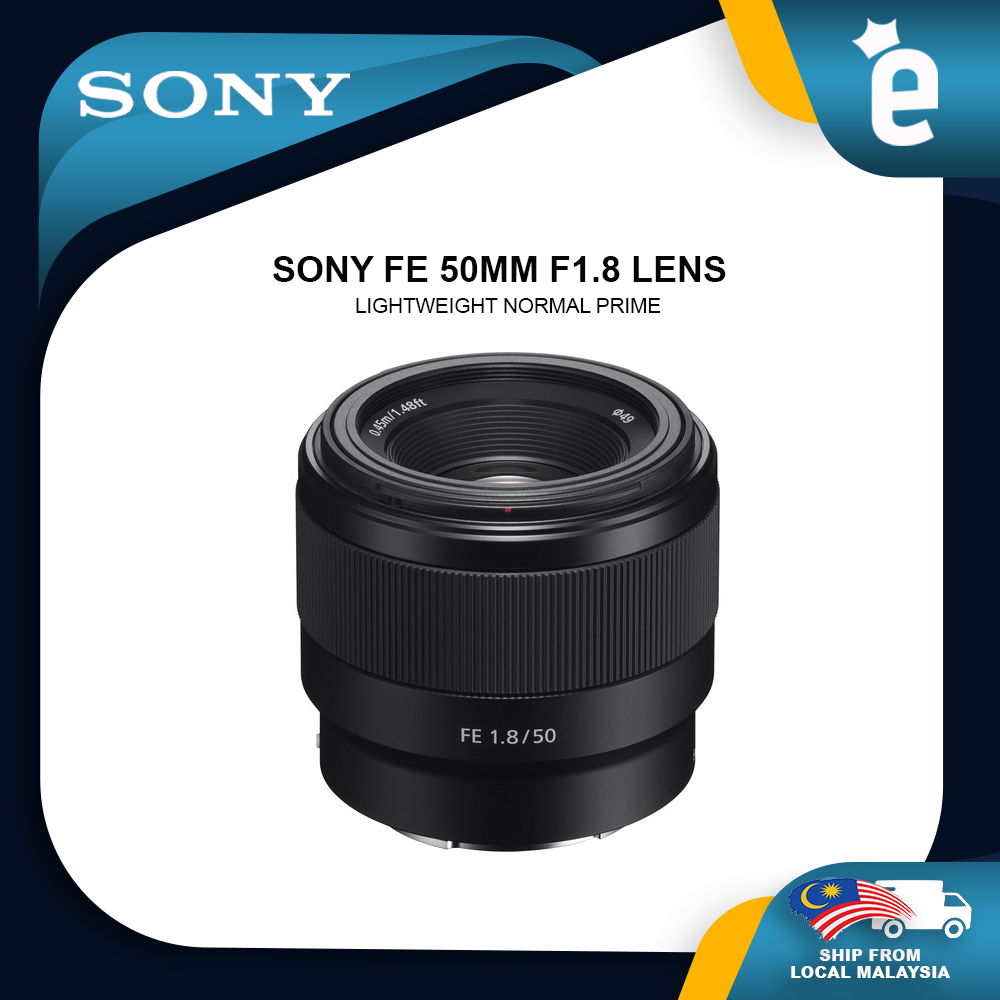 Sony Lens FE 50mm F1.8 Lens (SEL50F18F) E-Mount Full Frame Prime Lens ...