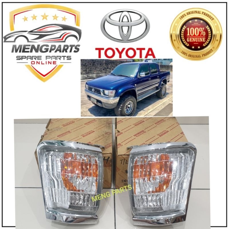 ORIGINAL TOYOTA HILUX LN166 1997Y PACKING LAMP ,SIGNAL LAMP *CROME* RH ...