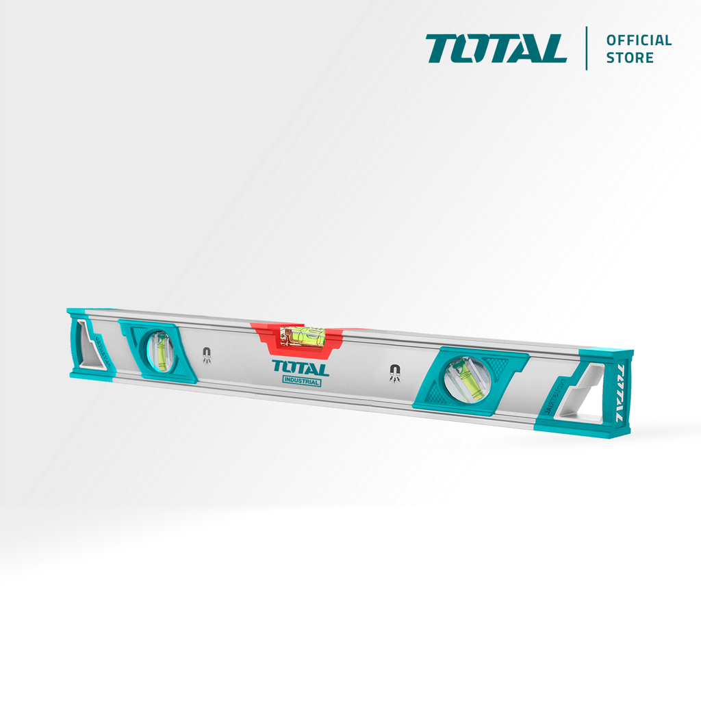 TOTAL Spirit Level (40cm/60cm) + Spirit (45°/90°/180°) Strong Magnet ...