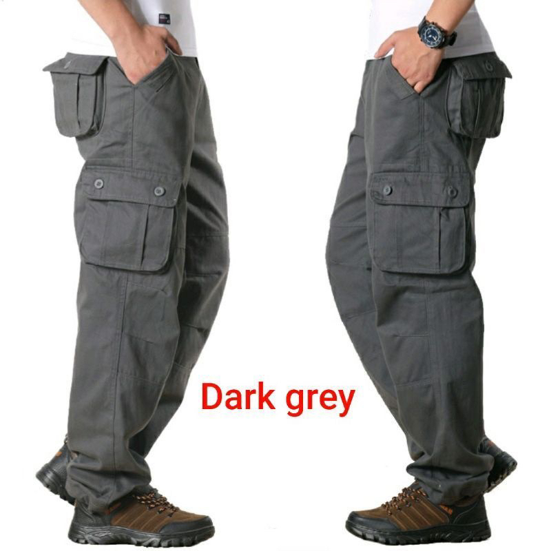 🔥Cargo 🔥 Lelaki seluar kerja kargo 6 pocket slack pant🔥Guna tali ...