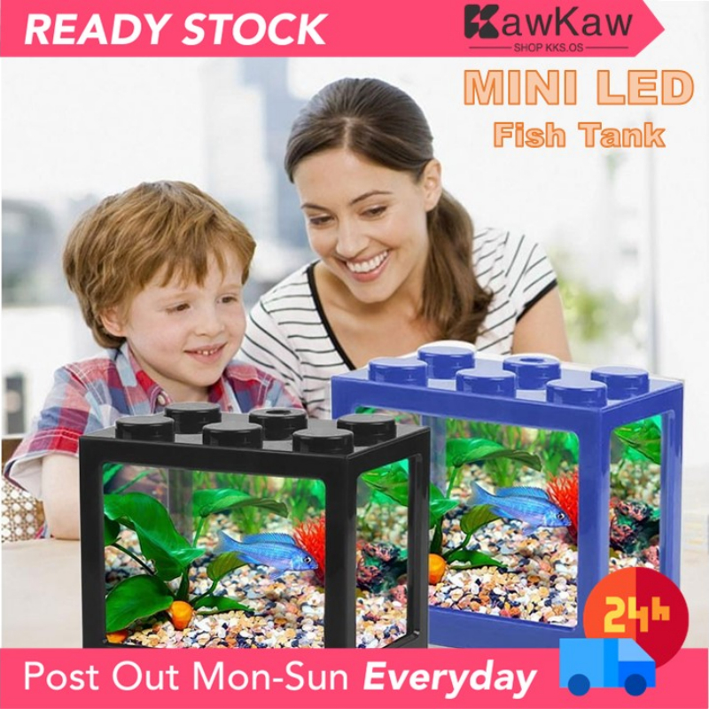 𝐊𝐊𝐒 𝐀𝐪𝐮𝐚𝐫𝐢𝐮𝐦 𝐌𝐢𝐧𝐢 𝐋𝐞𝐠𝐨 🚚 Guppy Tank Betta Building Block With LED Kotak ...