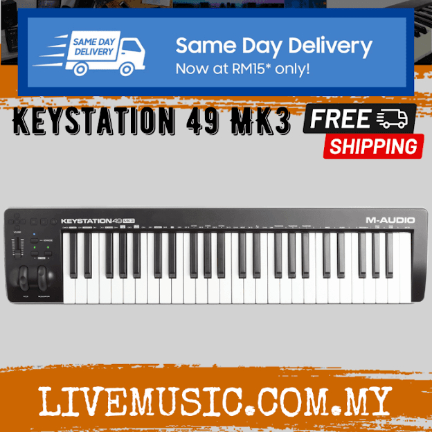 M-Audio Keystation 49 Mk3 - 49-Key MIDI Controller ( Keystation-49 / Keystation49 ) | Shopee ...
