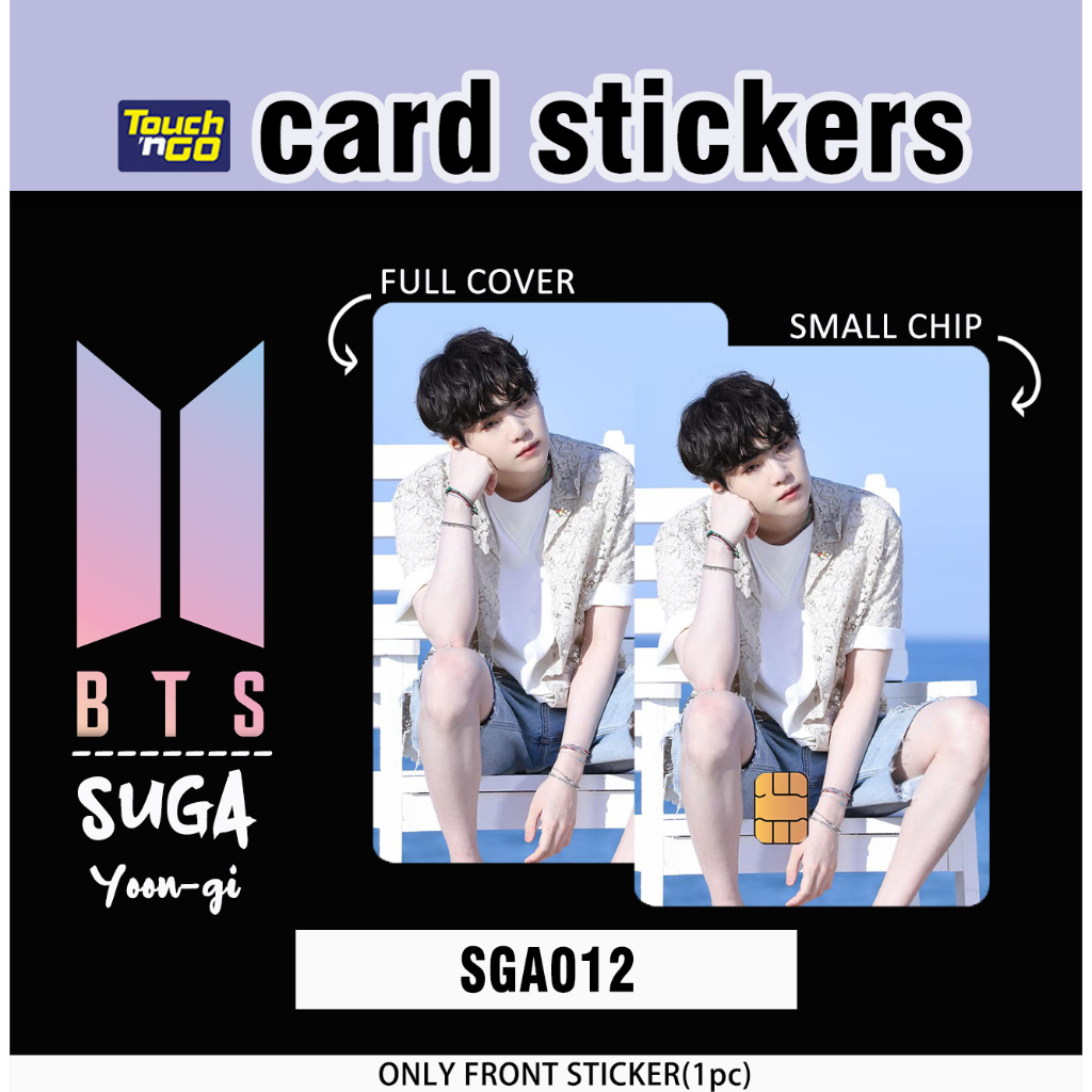 SUGA STICKER - BTS CARD STICKER - TNGO CARD STICKER - STICKER ONLY ...
