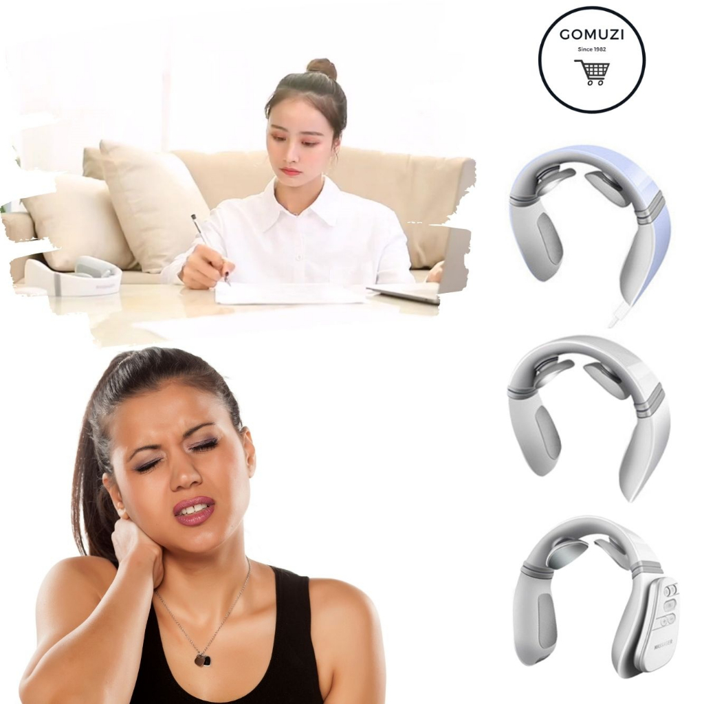 Smart Neck Massager EMS Wireless Sakit Leher Bahu Cervical Spine Pain ...
