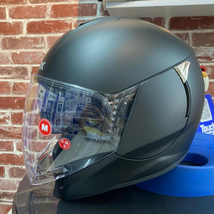 Shark City Cruiser Blank Matt Black Open Face Shark Helmets Shark ...