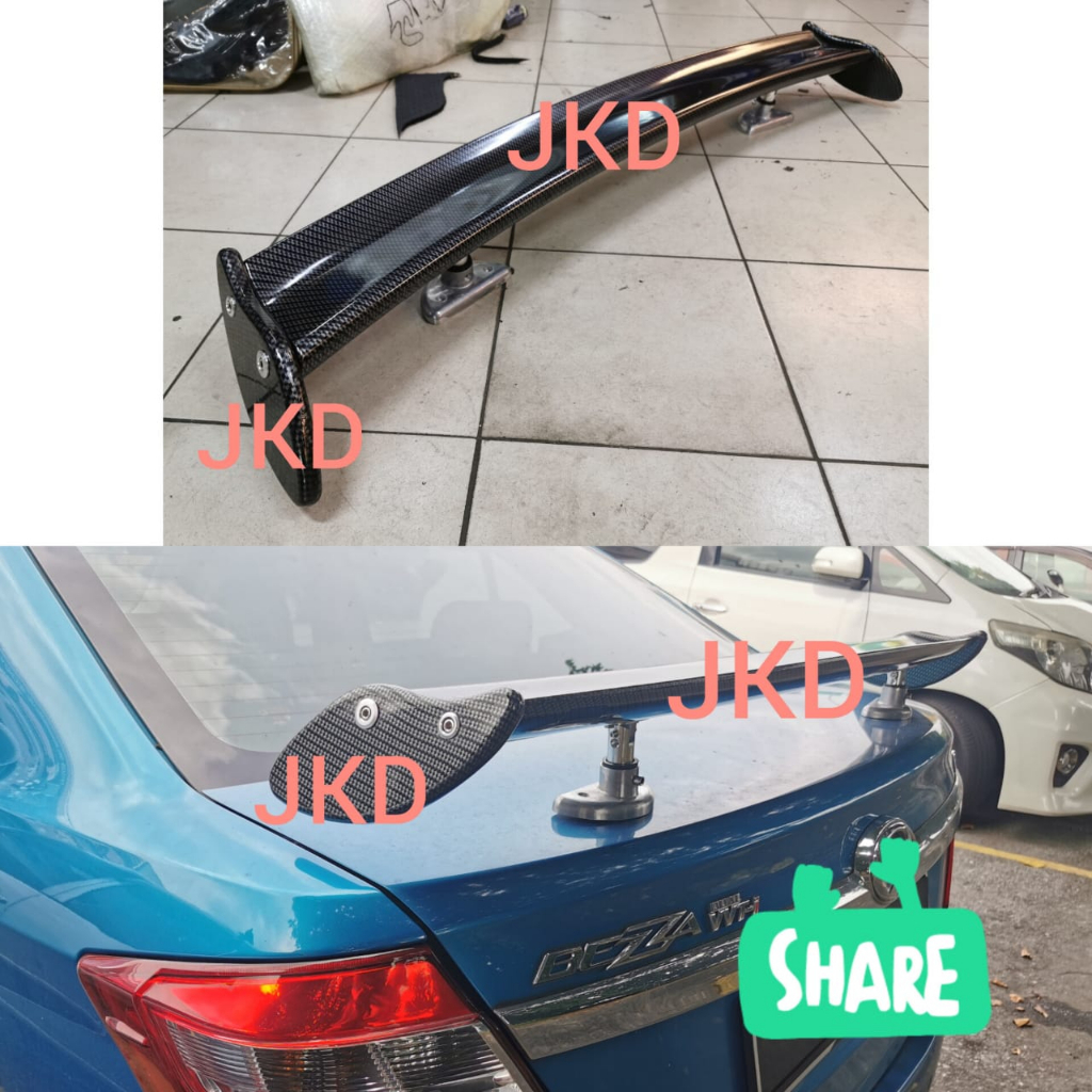 SPOILER UNIVERSAL GT WING CARBON ABS & ALUMINIUM MATERIAL CARBON LOOK ...