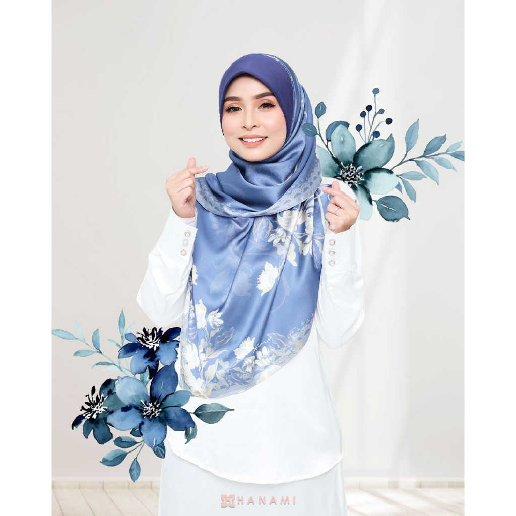[Bawal Instant] Tudung Bawal Satin Instant Berwning Hijabs By Hanami ...