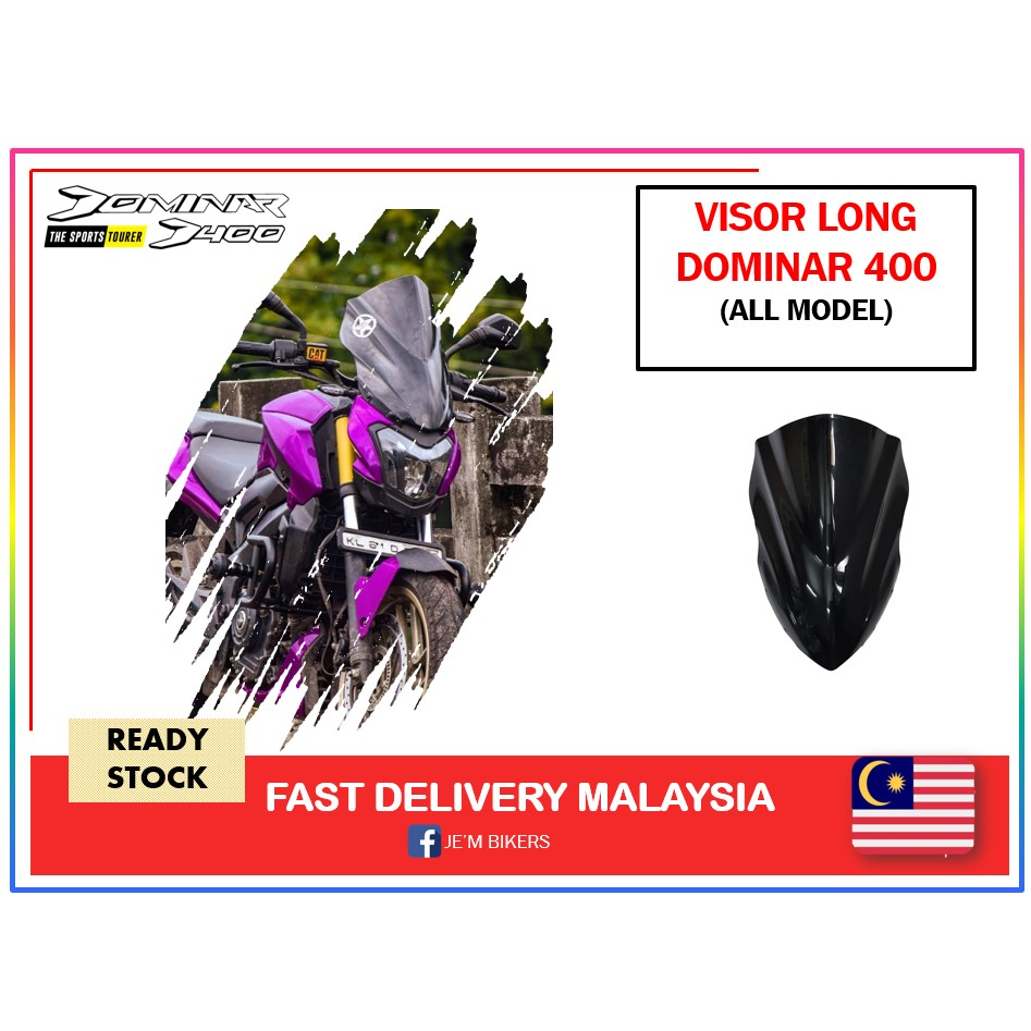 WINDSHIELD VISOR TOURING DOMINAR 250/400 (All Model) | Shopee Malaysia