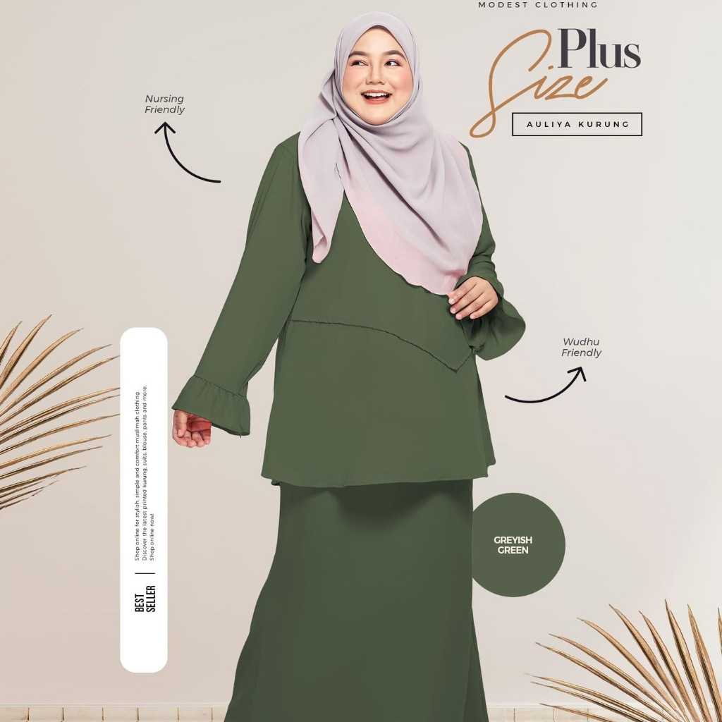 🔥PLUS SIZE🔥 NURSAFIA KURUNG AULIYA, BAJU KURUNG SAIZ BESAR, KURUNG PLUS ...