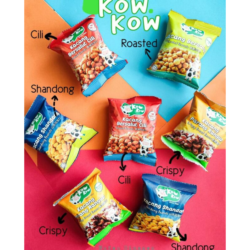[Ready Stock] [HALAL] Kow Kow Coated Peanuts Kow Kow花生仁 (8pkts x 15g ...