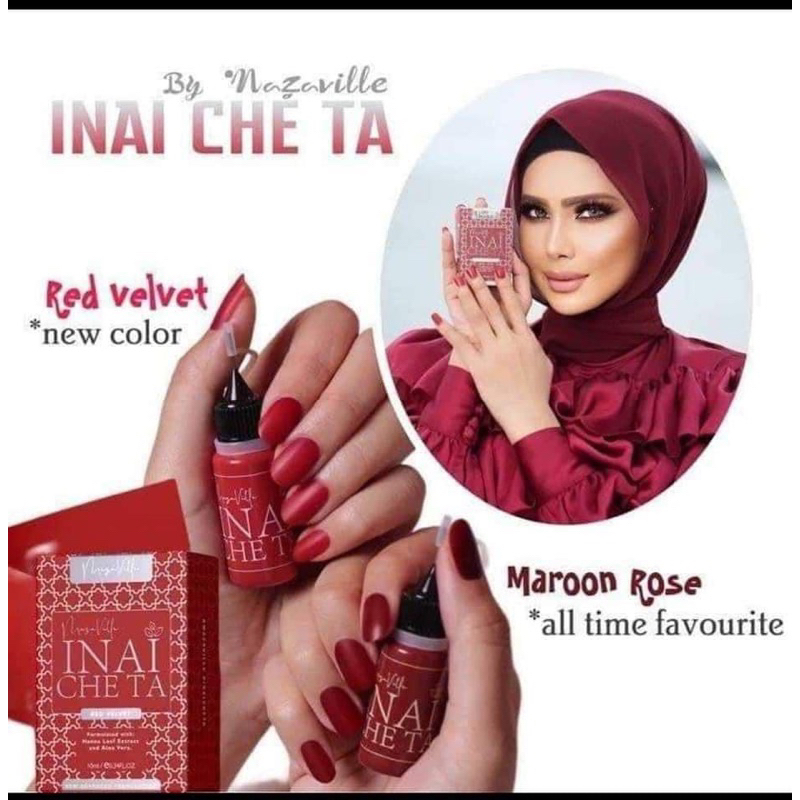 INAI VIRAL CHE TA MAROON ROSE & RED VELVET | Shopee Malaysia