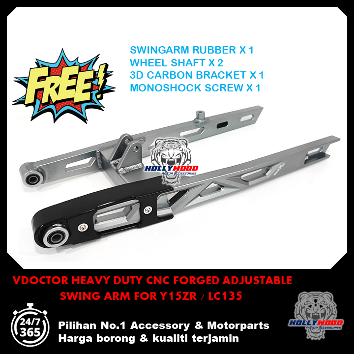 Y15ZR LC135 5S SWING ARM HEAVY DUTY CNC FORGED SWINGARM VDOCTOR PREMIUM ...