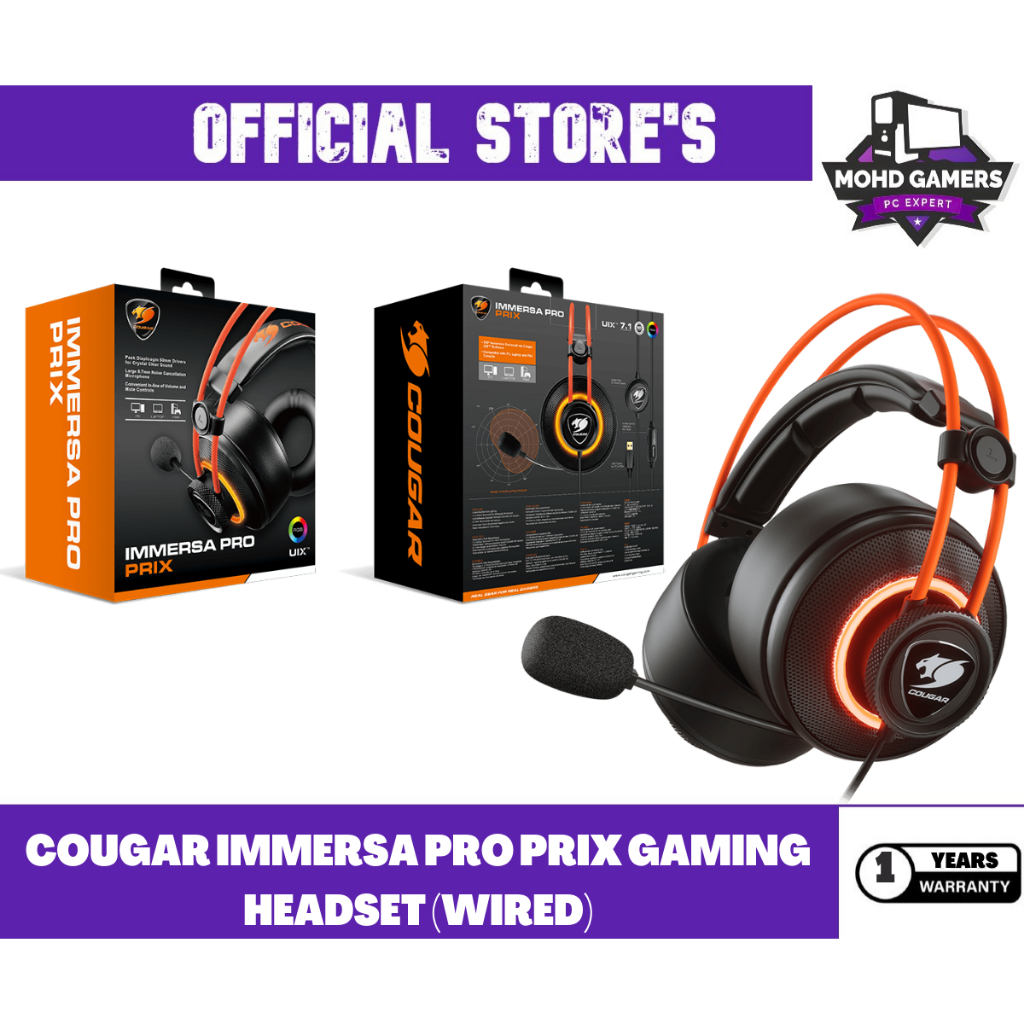 COUGAR IMMERSA PRO PRIX GAMING HEADSET (WIRED) | Shopee Malaysia