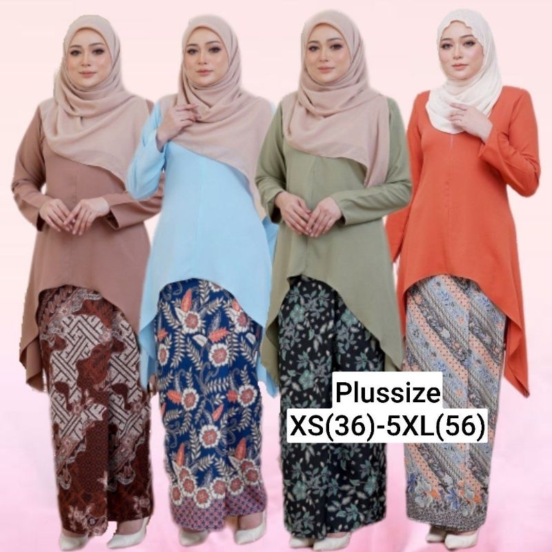 Baju kurung batik kaftan plussize baju kurung besar kaftan plussize. | Shopee Malaysia