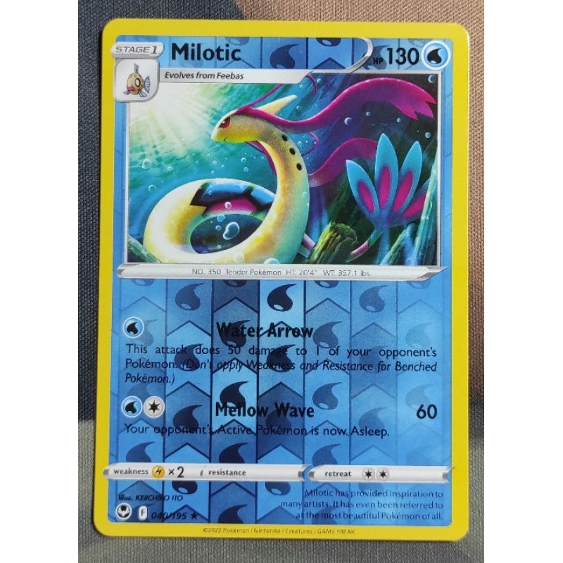 POKÉMON PTCG SS12 Silver Tempest 040/195 Milotic Reverse Holo | Shopee ...