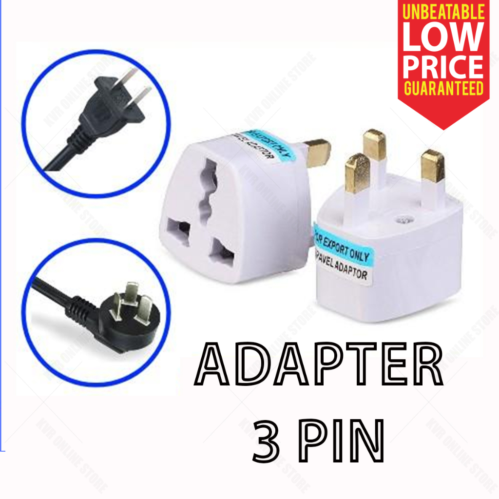 Universal Travel UK Wall 3 Pin Plug Adapter Adaptor Socket/Adaptor 3 ...